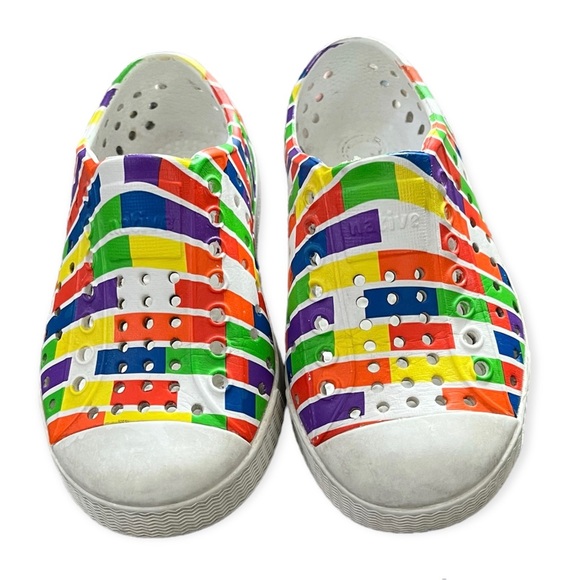 Native | Shoes | Native Rainbow Striped Jeffersons Size C8 | Poshmark